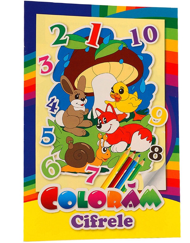 Carte de colorat Coloram Cifre - Birovits.md