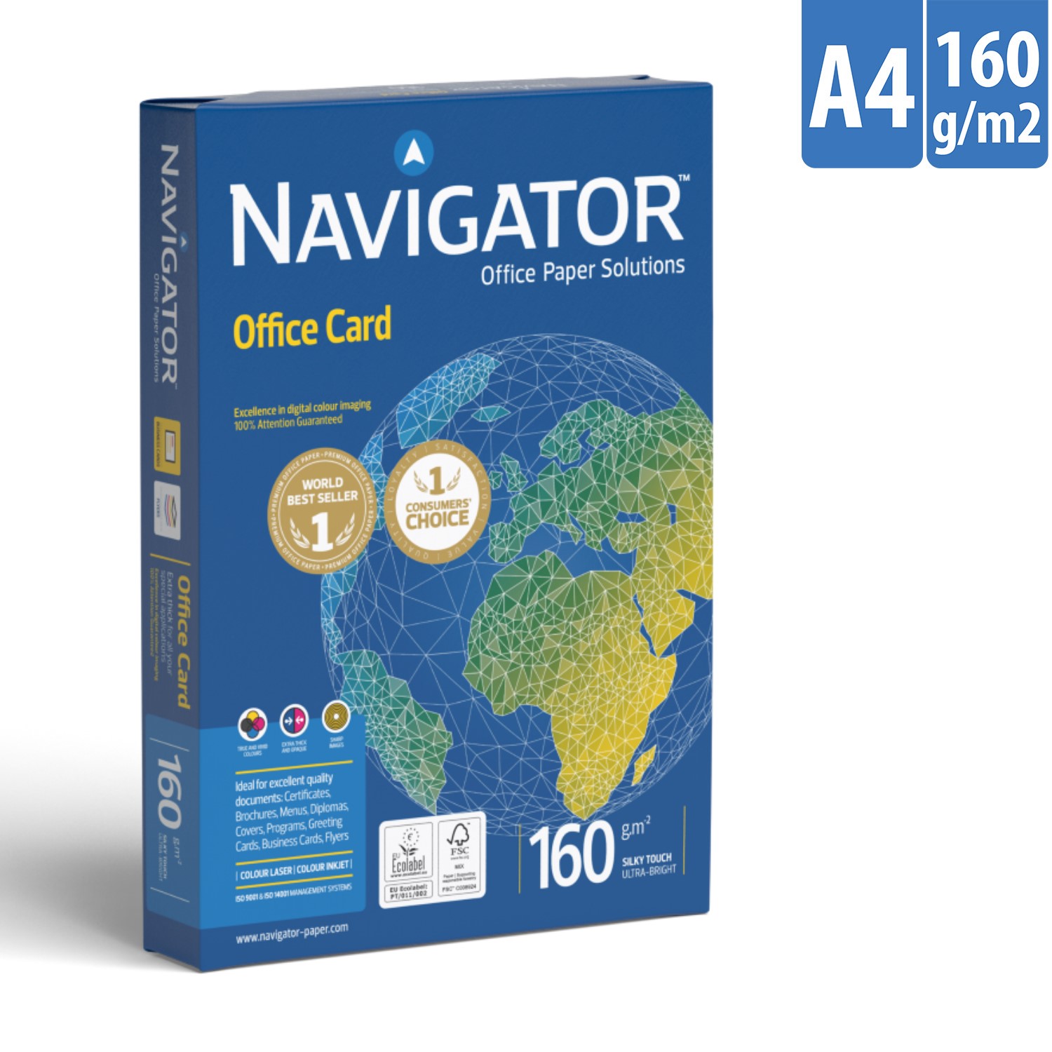 Hartie NAVIGATOR Office Card A4, 160g/m2, 250 foi - Cumpără în Chișinău ...