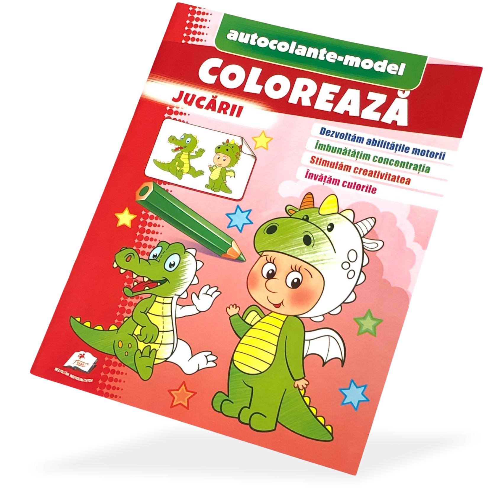 Carte de colorat Coloreaza+autocolante Jucarii - Birovits.md