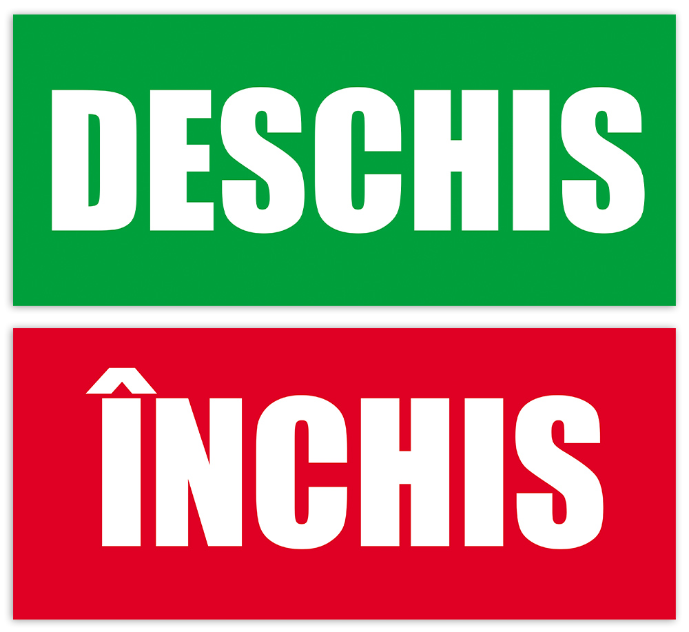 Табличка "INCHIS-DESCHIS", 11x25 см, комплект - Купить в Кишиневе ...